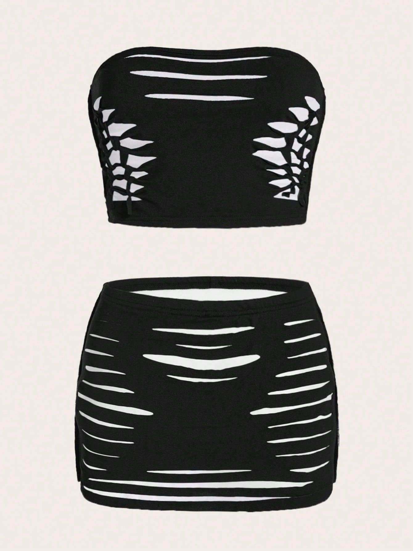 SHEIN ICON Cut Out Tube Top & Bodycon Skirt | SHEIN USA