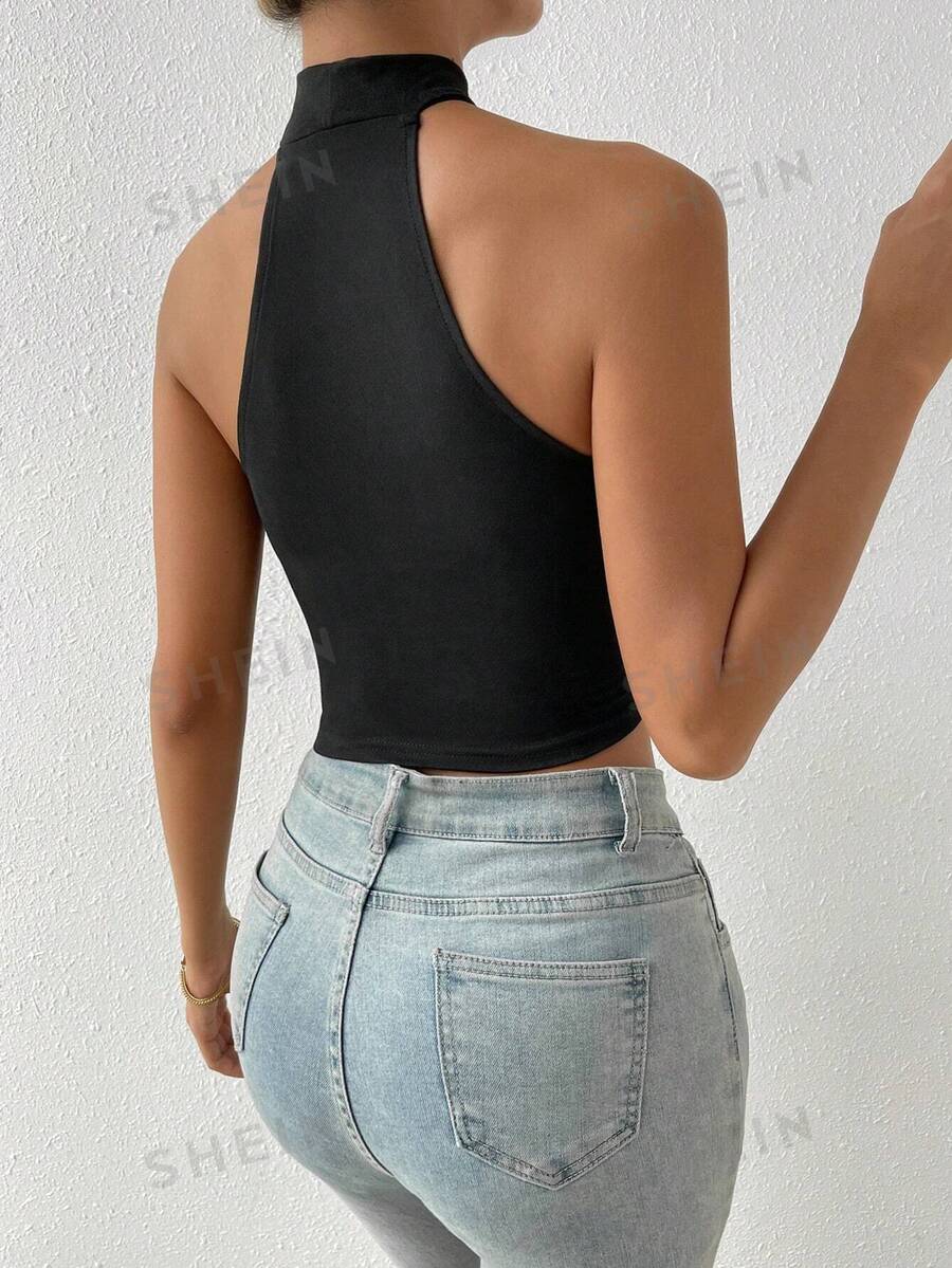 Shein Essnce Top Halter De Dos Tonos Moda De Mujer Shein México