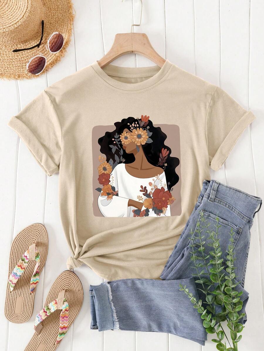 SHEIN LUNE Figure Graphic Tee | SHEIN USA