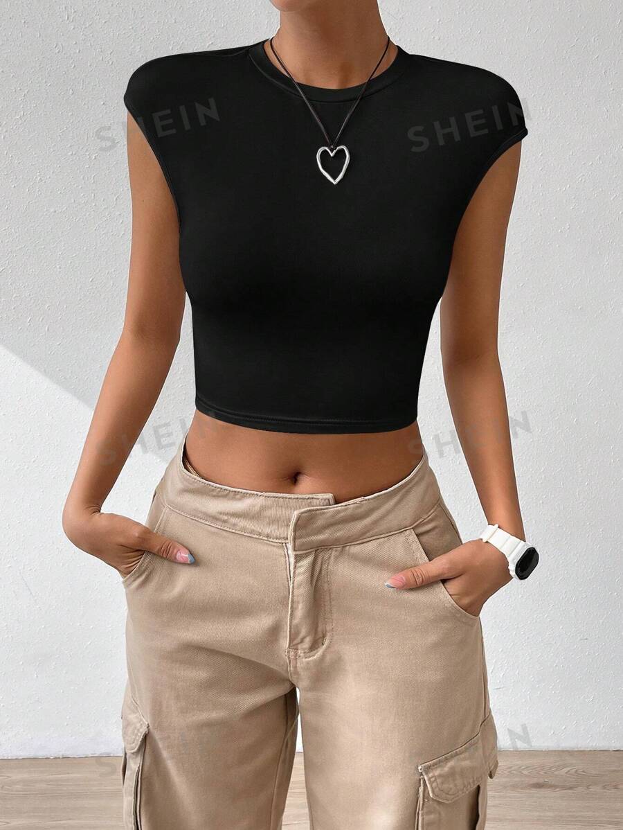 Shein Privé Solid Twist Backless White Top Crop Tee Shein Uk