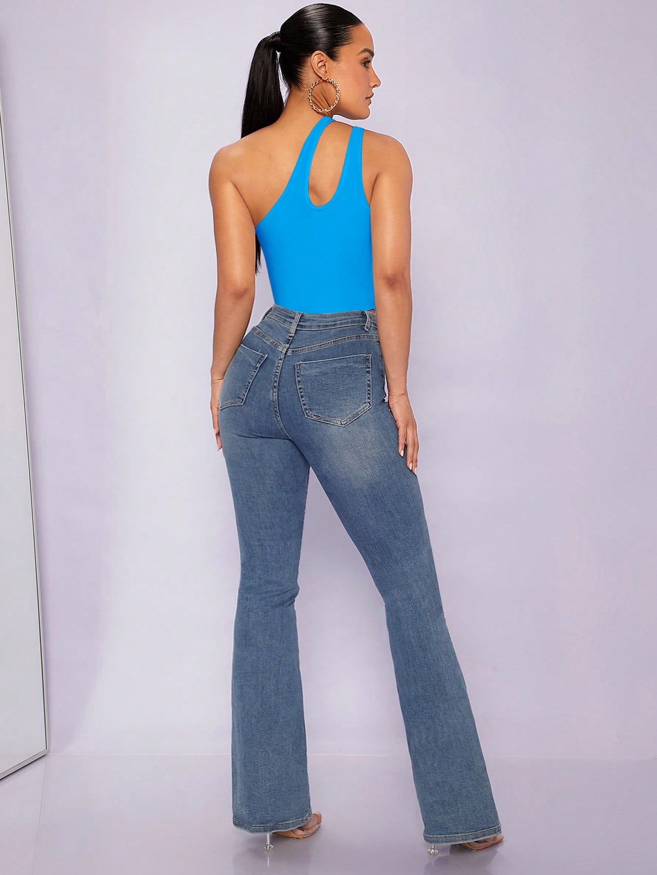 SHEIN BAE One Shoulder Cut Out Bodysuit | SHEIN USA