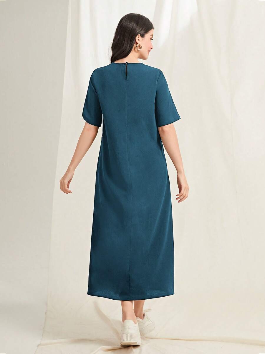 SHEIN Mulvari Contrast Piping Dress | SHEIN USA