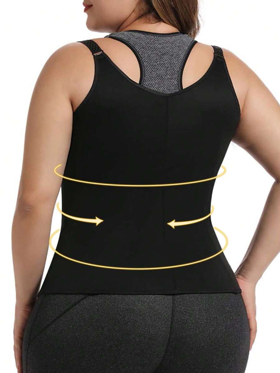 Plus Zip Front Waist Trainer | SHEIN USA
