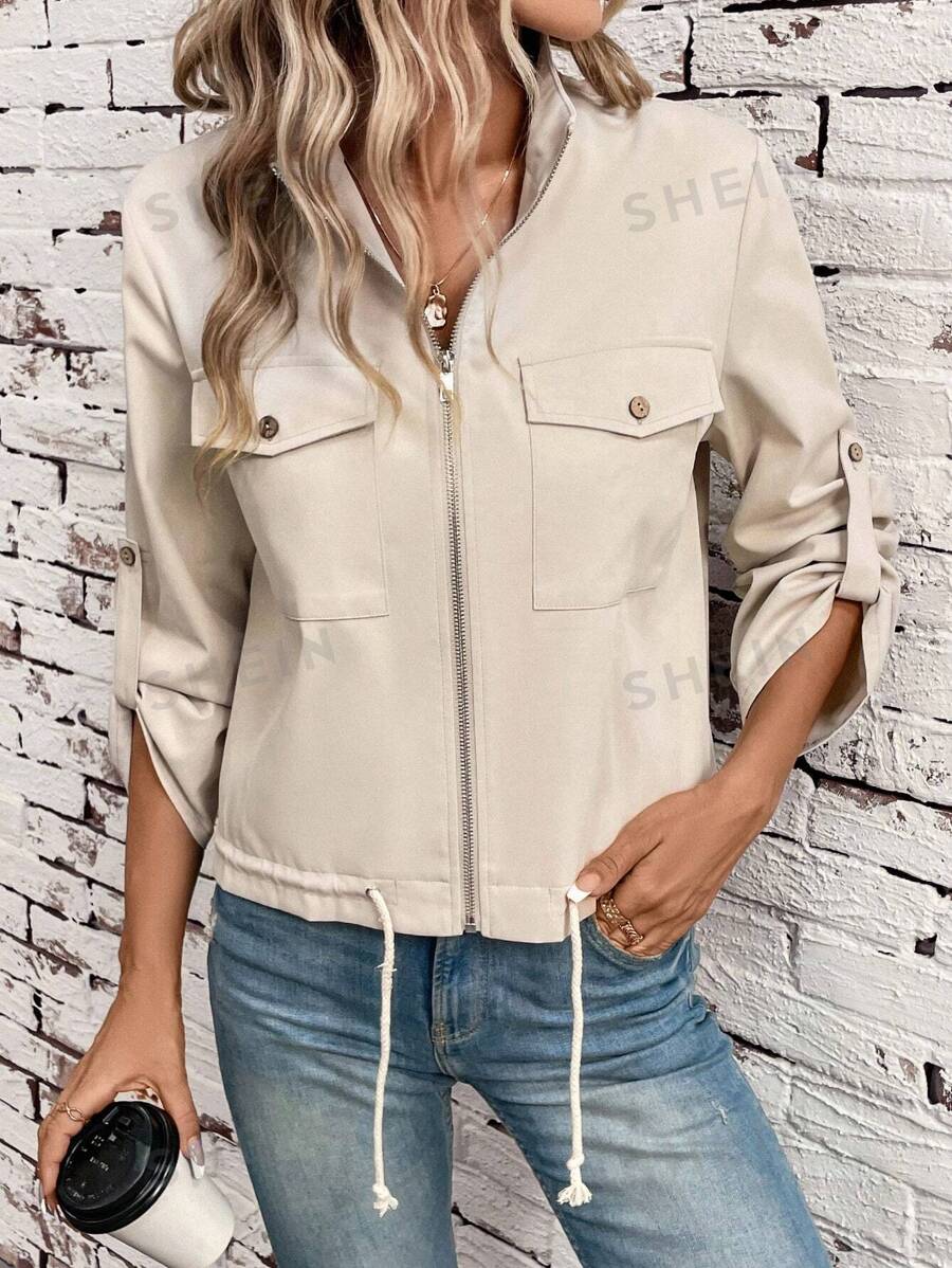 SHEIN LUNE 4-Seasons Retro Vintage Classic Plaid Fashionable Casual ...