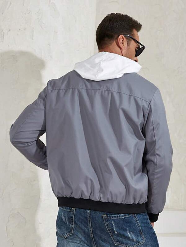 Manfinity Homme Men Plus Zip Up Bomber Jacket | SHEIN USA