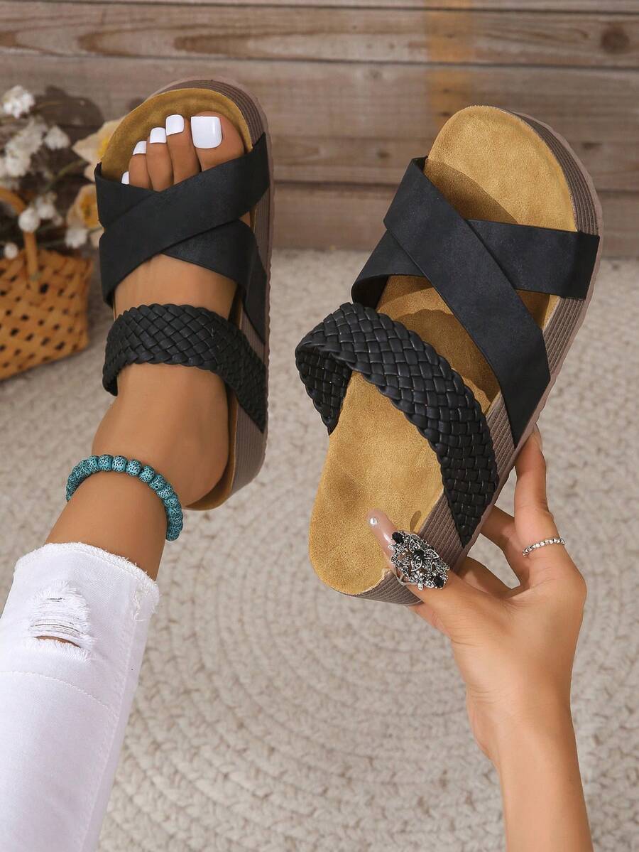 Women's Fashion Summer Platform Wedge Sandals With Elevated Heels And ...