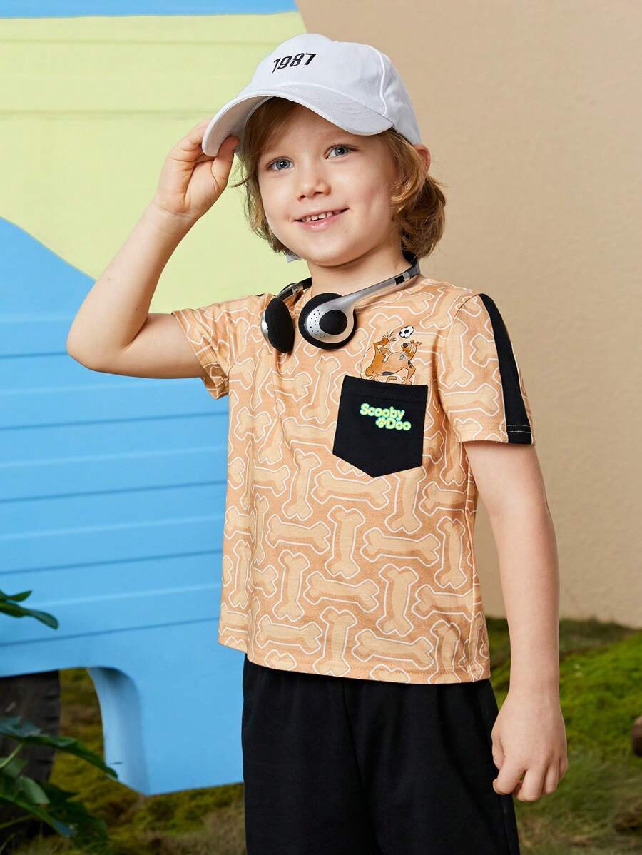 SCOOBY-DOO X SHEIN Chico joven Camiseta con estampado de dibujos ...