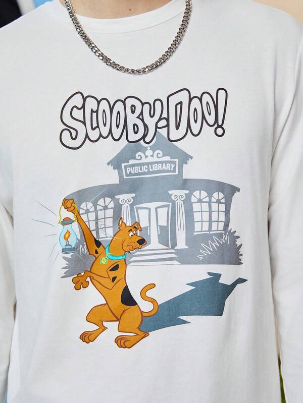 SCOOBY-DOO X SHEIN Men Cartoon & Letter Graphic Tee | SHEIN UK