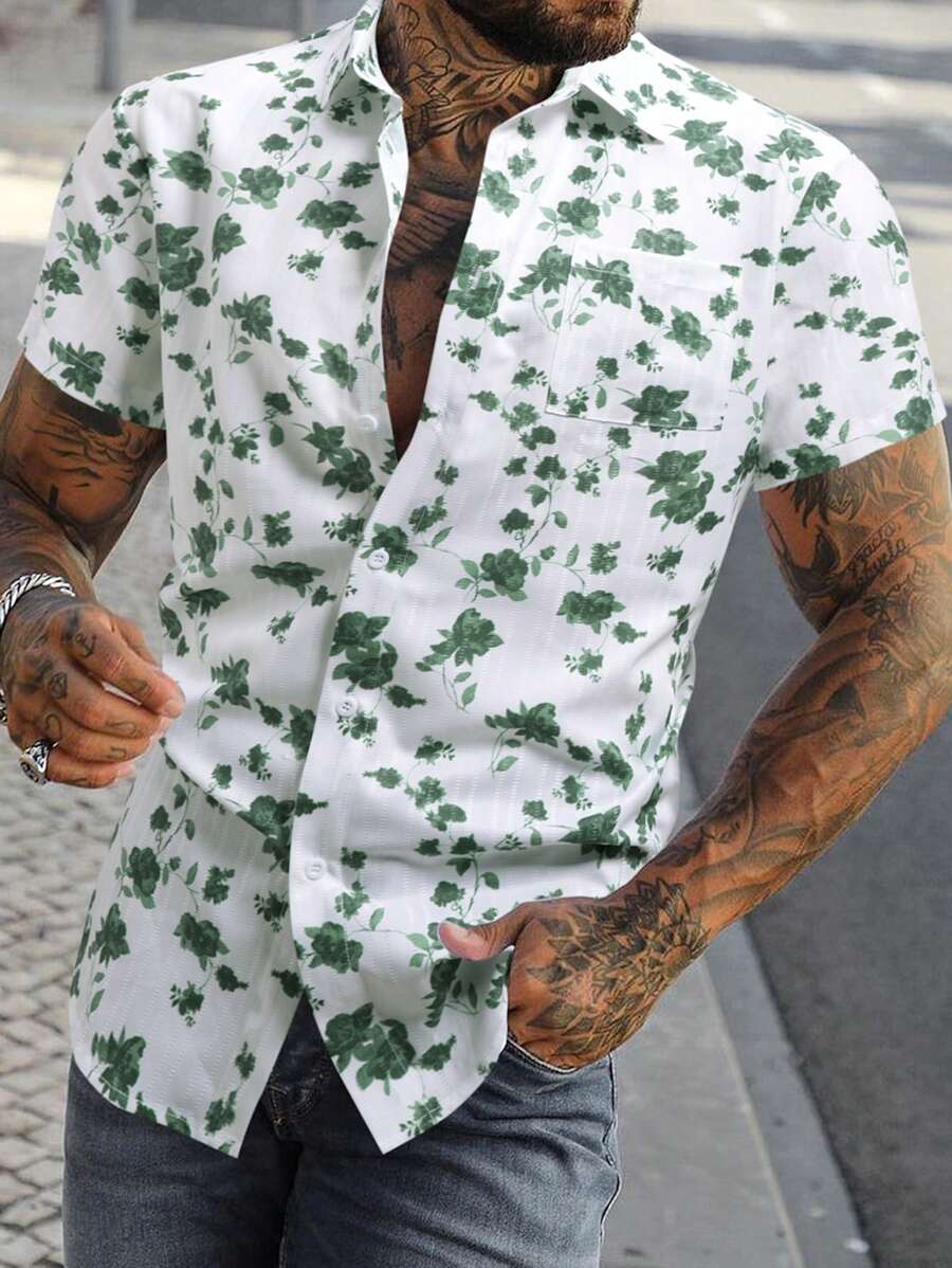 Manfinity RSRT Men Floral Print Shirt | SHEIN USA