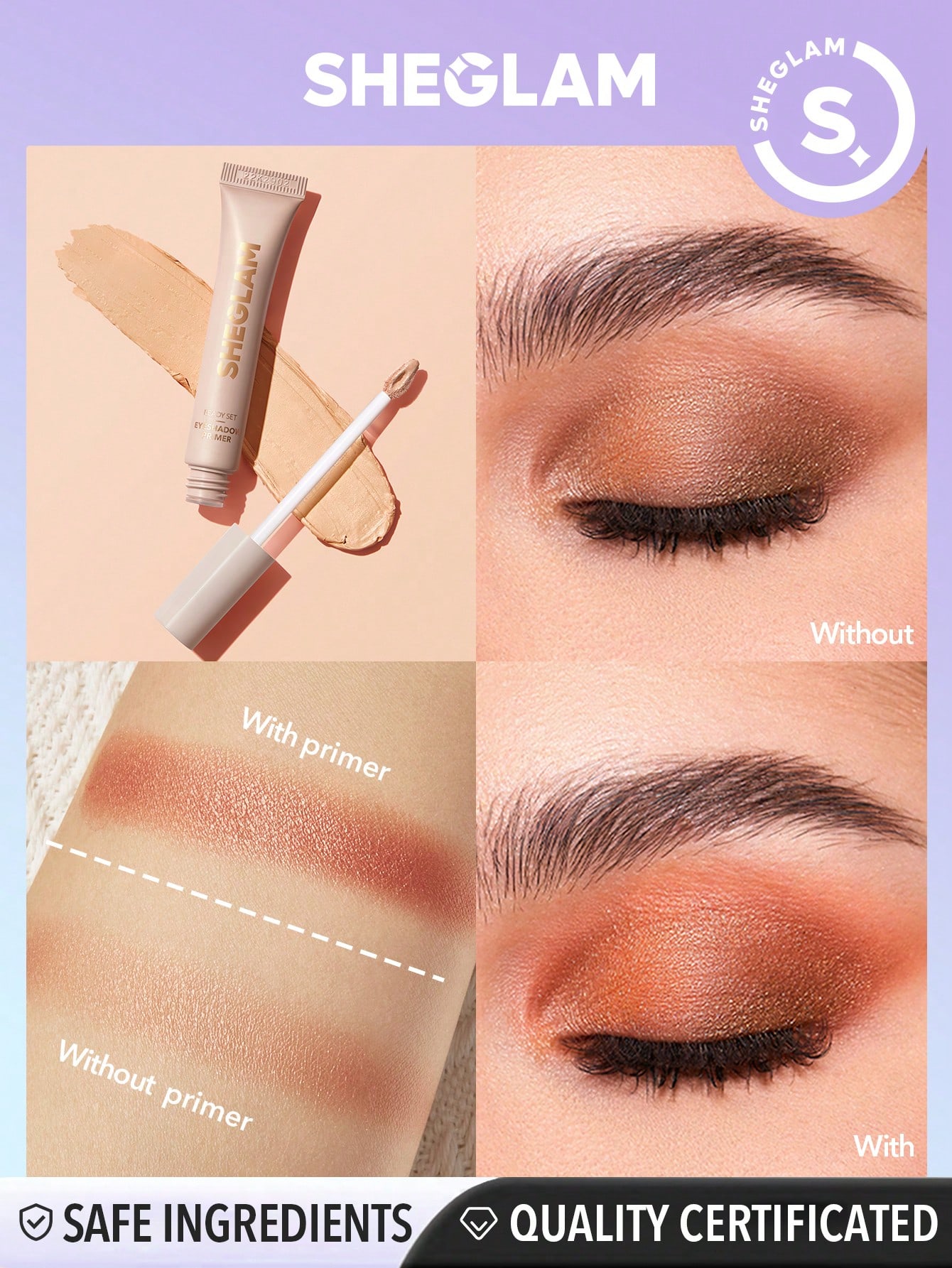 SHEGLAM Ready Set Eyeshadow Primer Super Long-Lasting And Pigmented Eye ...