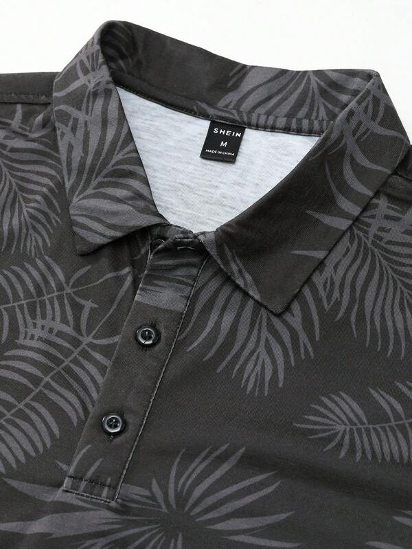 Manfinity Men Tropical Print Polo Shirt | SHEIN USA