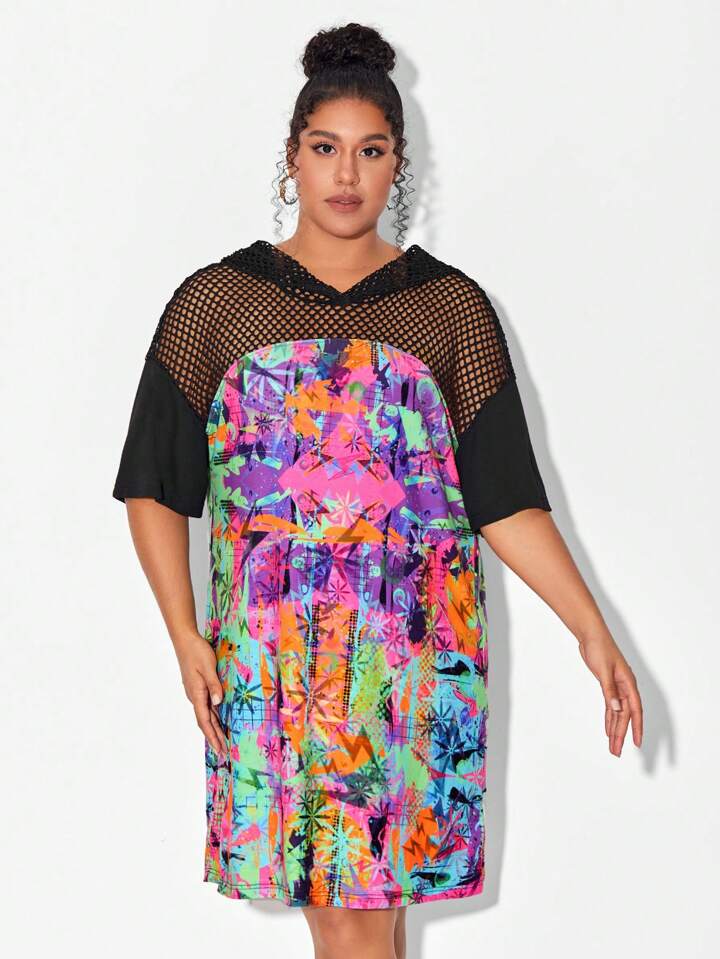 Plus Size Graffiti Dress