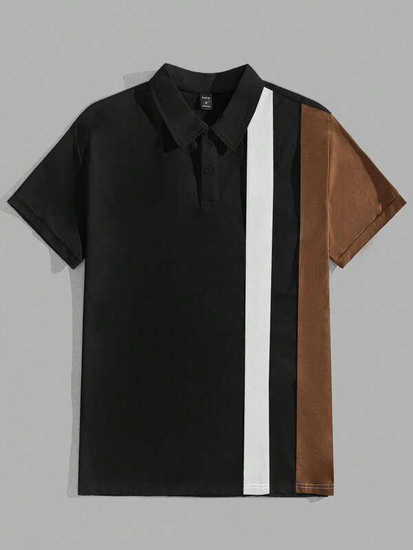 SHEIN Manfinity Hypemode Men Color Block Polo Shirt | SHEIN USA