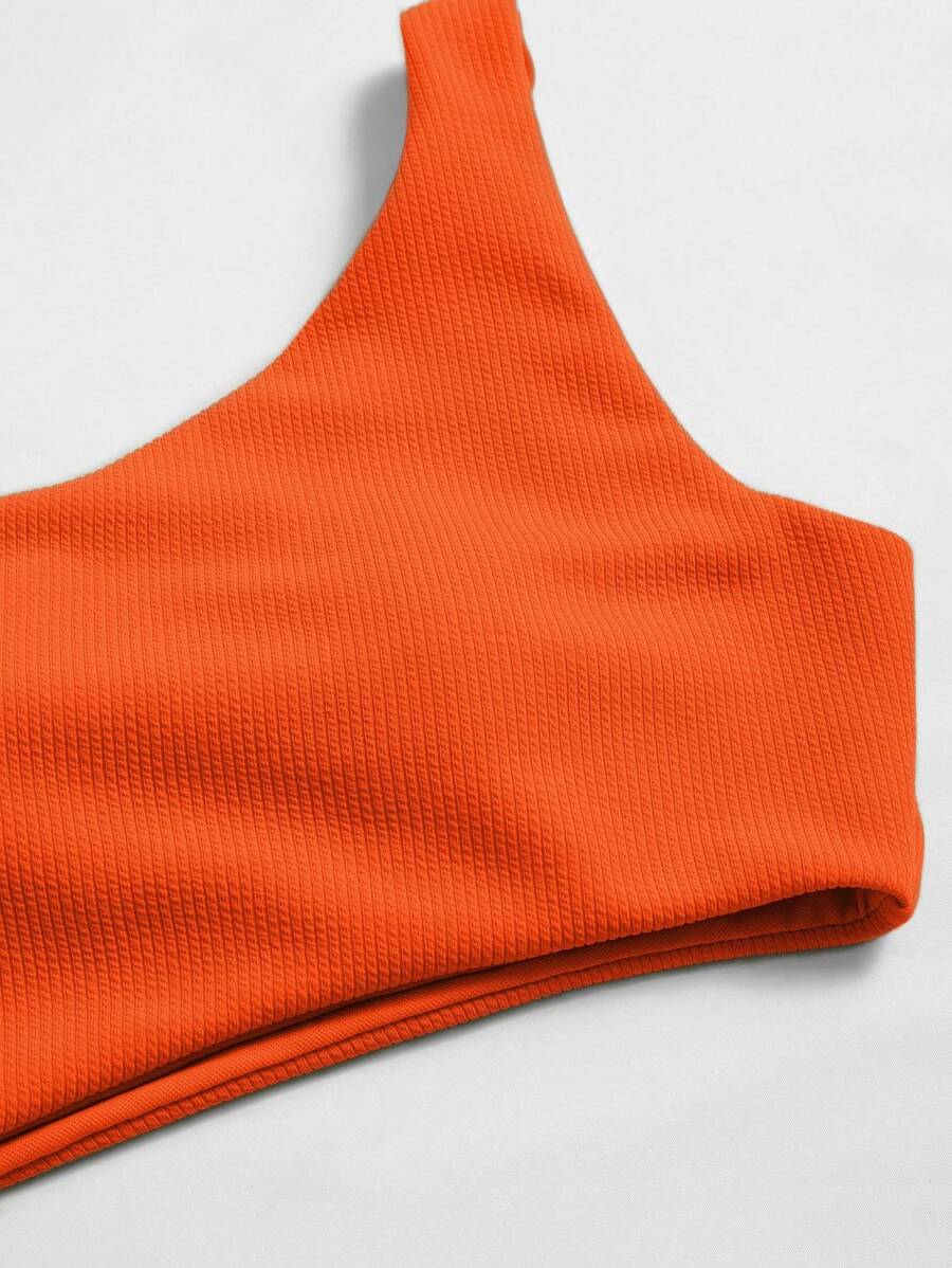 Shein Swim Summer Beach Two Tone Rib One Shoulder One Piece Swimsuit Bathing Suit Shein Eur