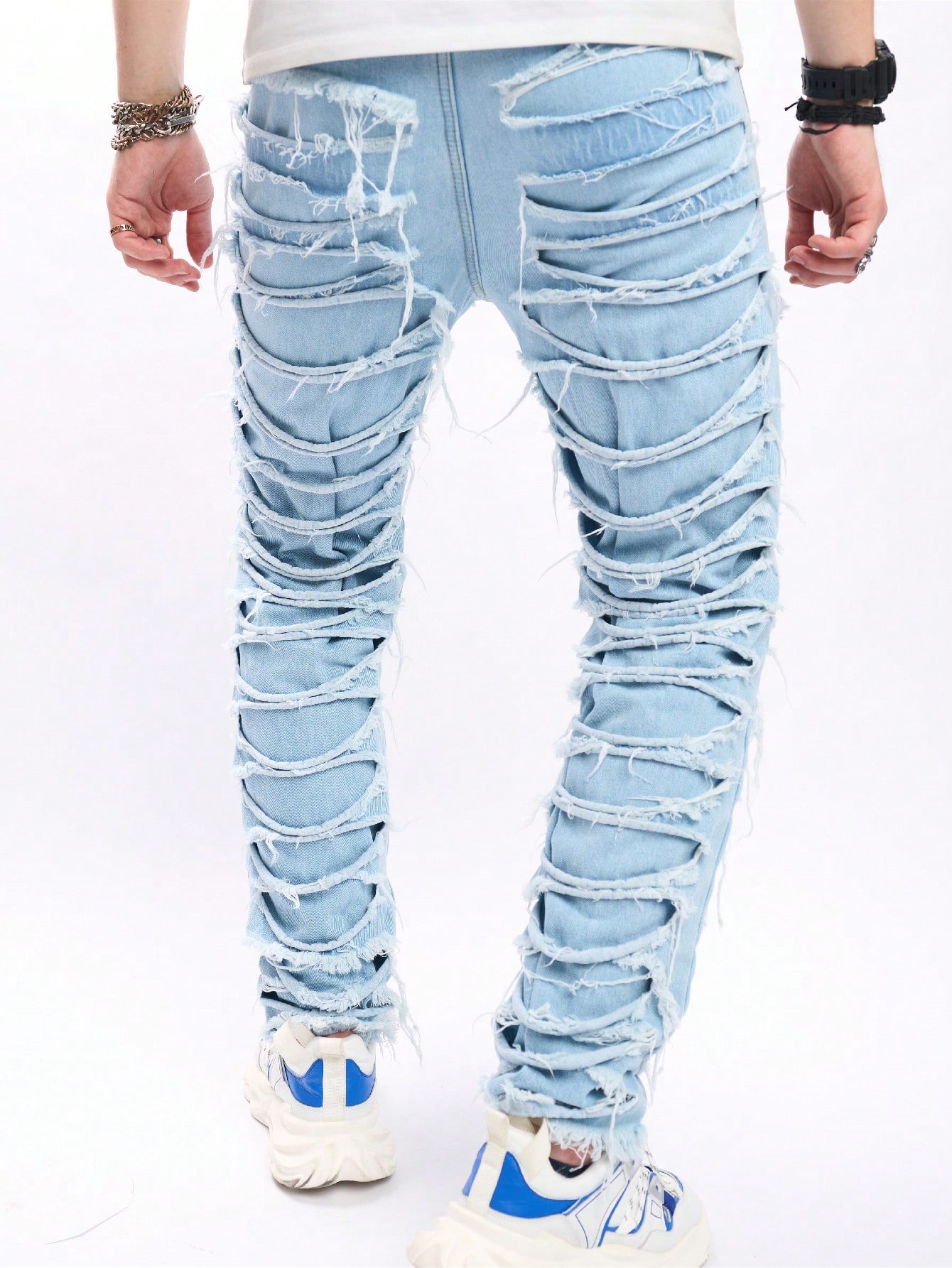 Manfinity EMRG Men Ripped Frayed Skinny Jeans | SHEIN USA