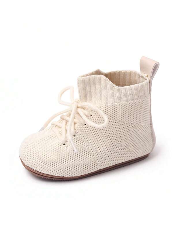 Knitted High-top Boots With Rubber Sole, Anti-slip And Breathable ...