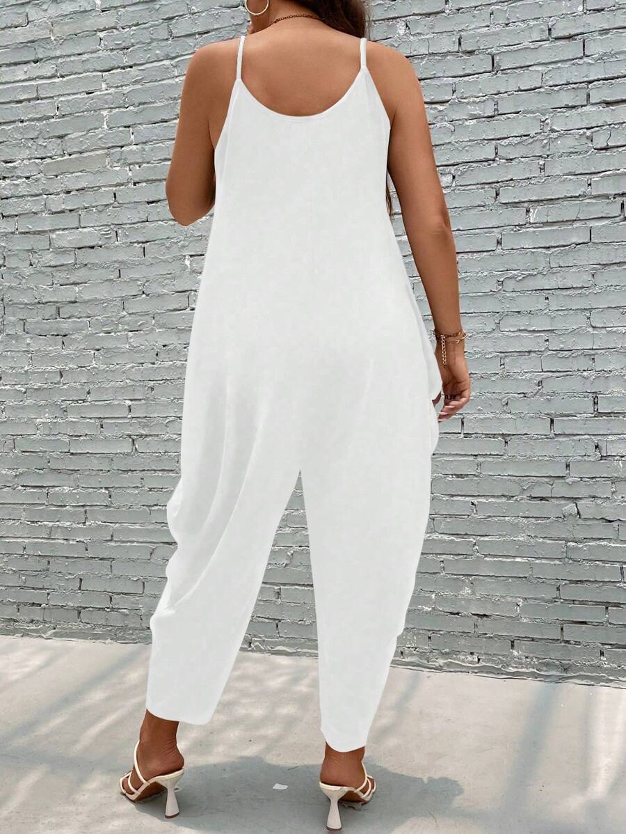 Shein Lune Plus Solid Cami Jumpsuit Shein Usa