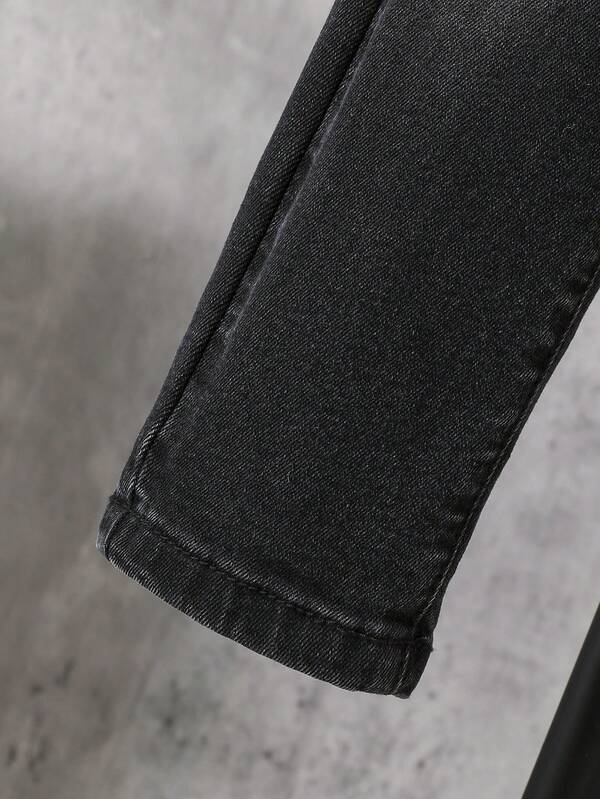 SHEIN Young Boy Ripped Frayed Elastic Waist Jeans | SHEIN USA