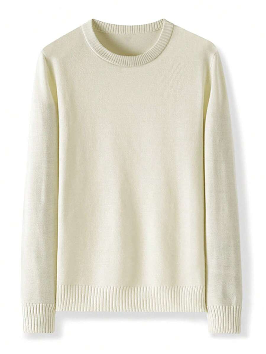Men Solid Round Neck Sweater | SHEIN USA
