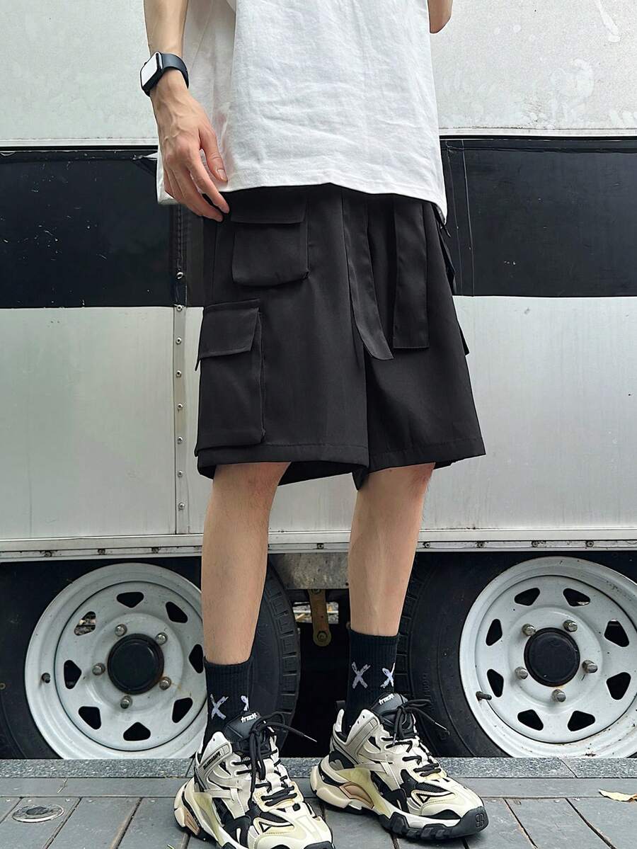 Manfinity Streetrush Men's Casual Summer Cargo Shorts With Flap Pockets ...