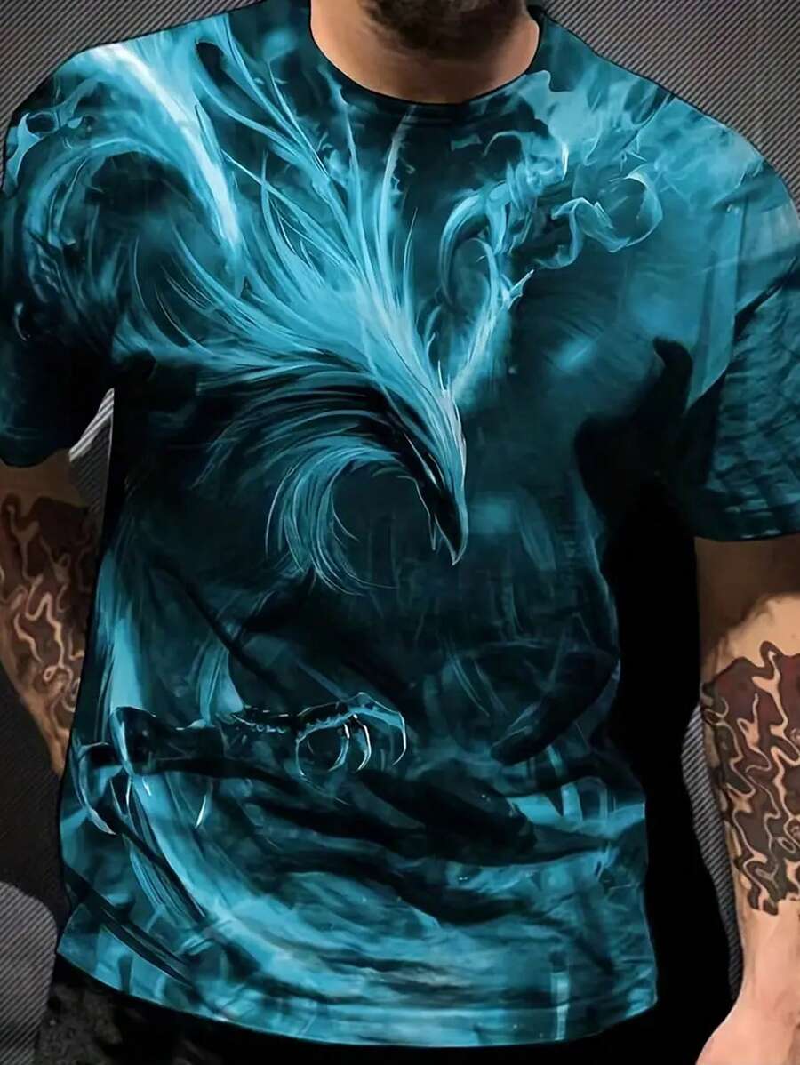 Manfinity LEGND Men T-Shirts Fit Crew Neck Short Sleeve Graphic Tee ...