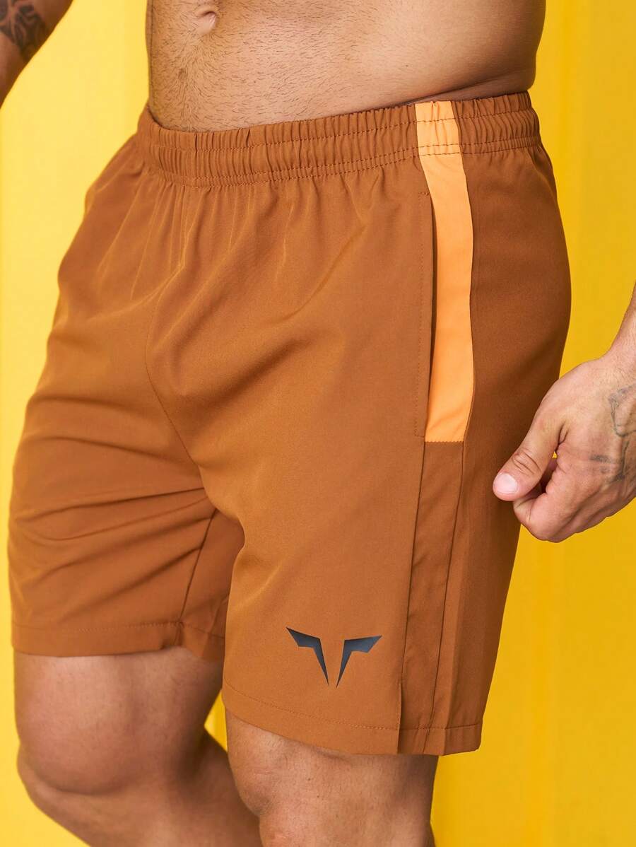 Manfinity Sport Corelite Men Graphic Print Contrast Side Seam Slant ...