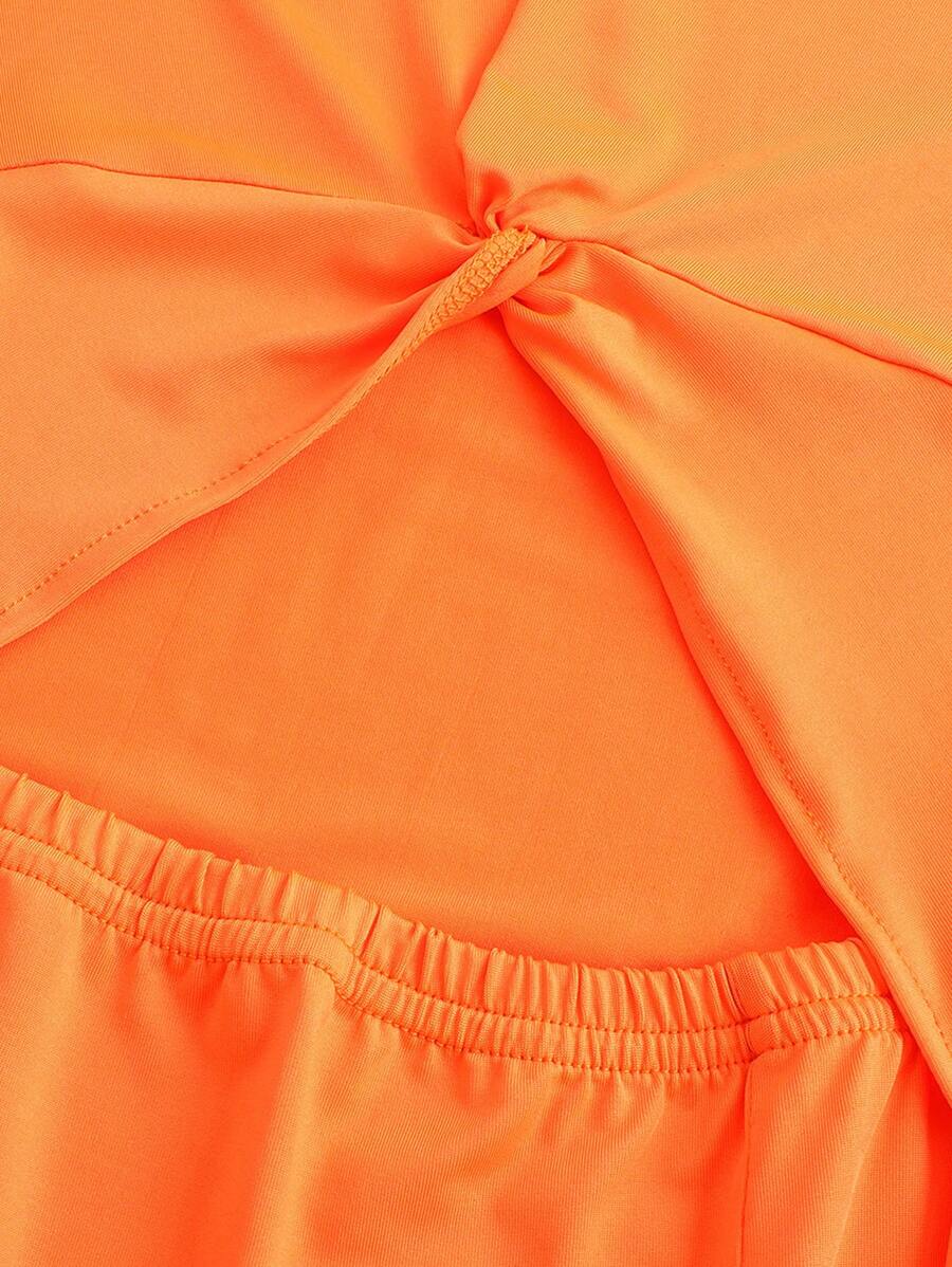 Shein Tween Girl Cut Out Split Hem Dress Shein Usa