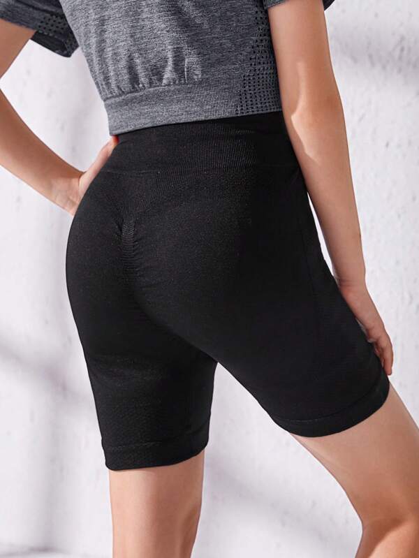 Tween Girl Solid High Waist Sports Shorts | SHEIN UK