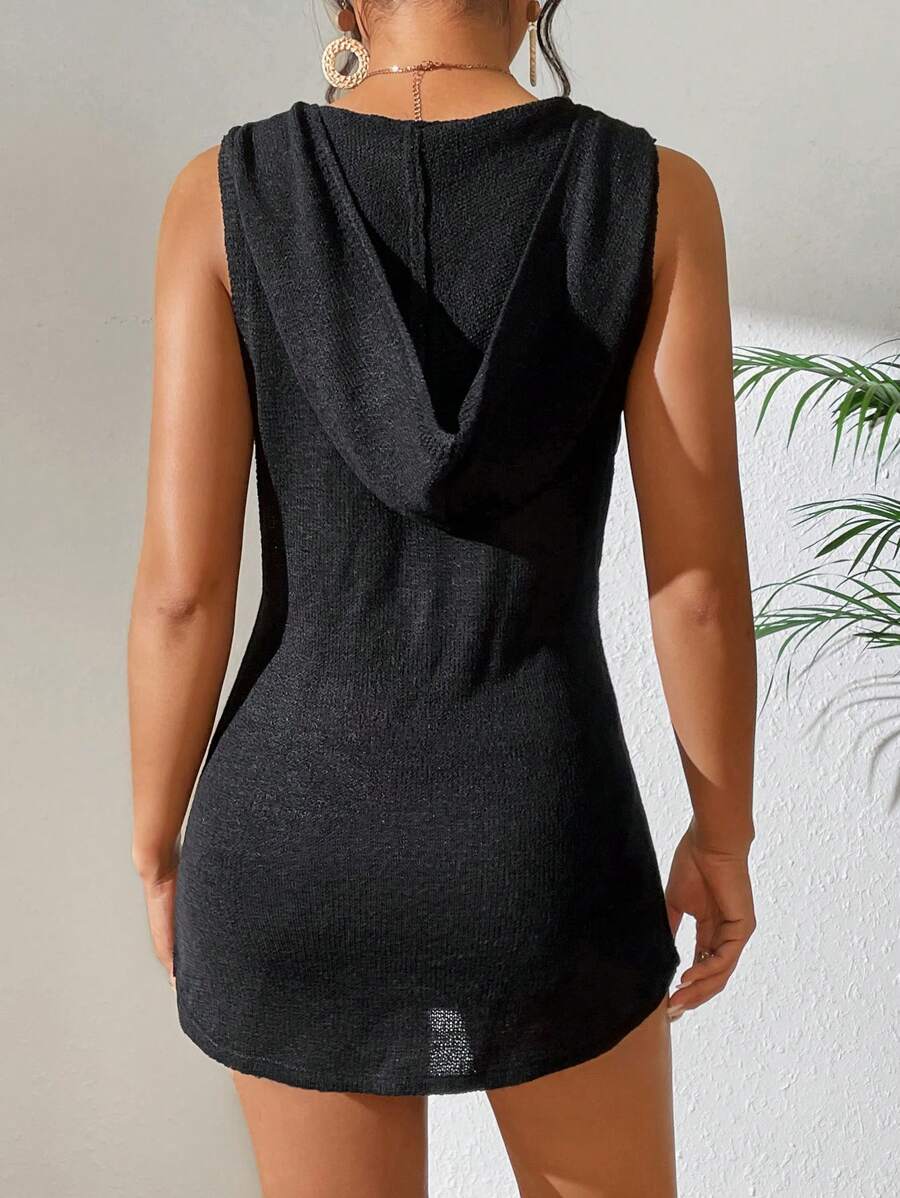 Solid Hooded Cover Up | SHEIN USA