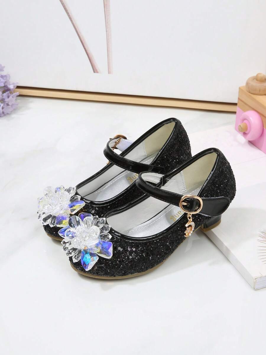 Children's Crystal Shoes Fashionable High-heel Princess Shoes | SHEIN USA