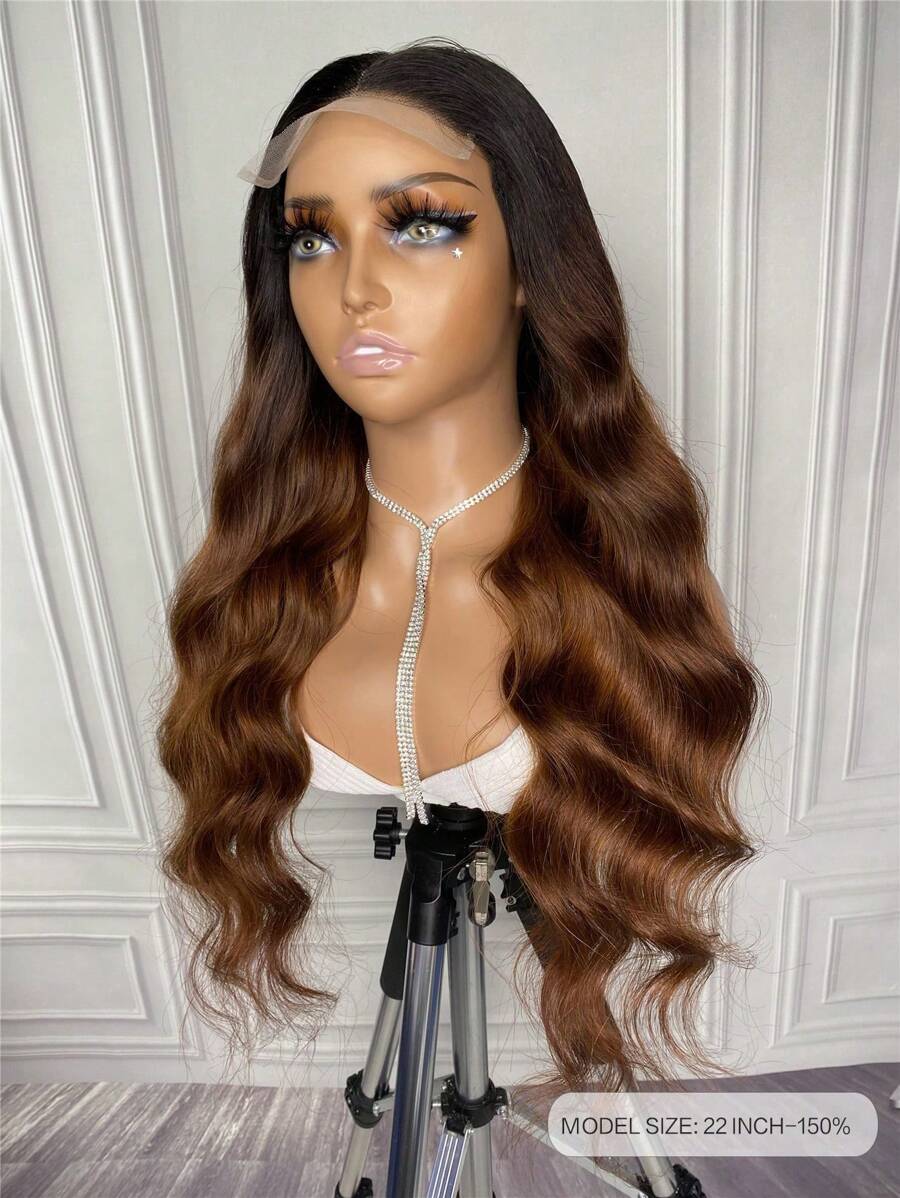 Body Wave 5 X 5 Lace Frontal Wigs 1B30 Transparent Lace Human Hair Wig ...