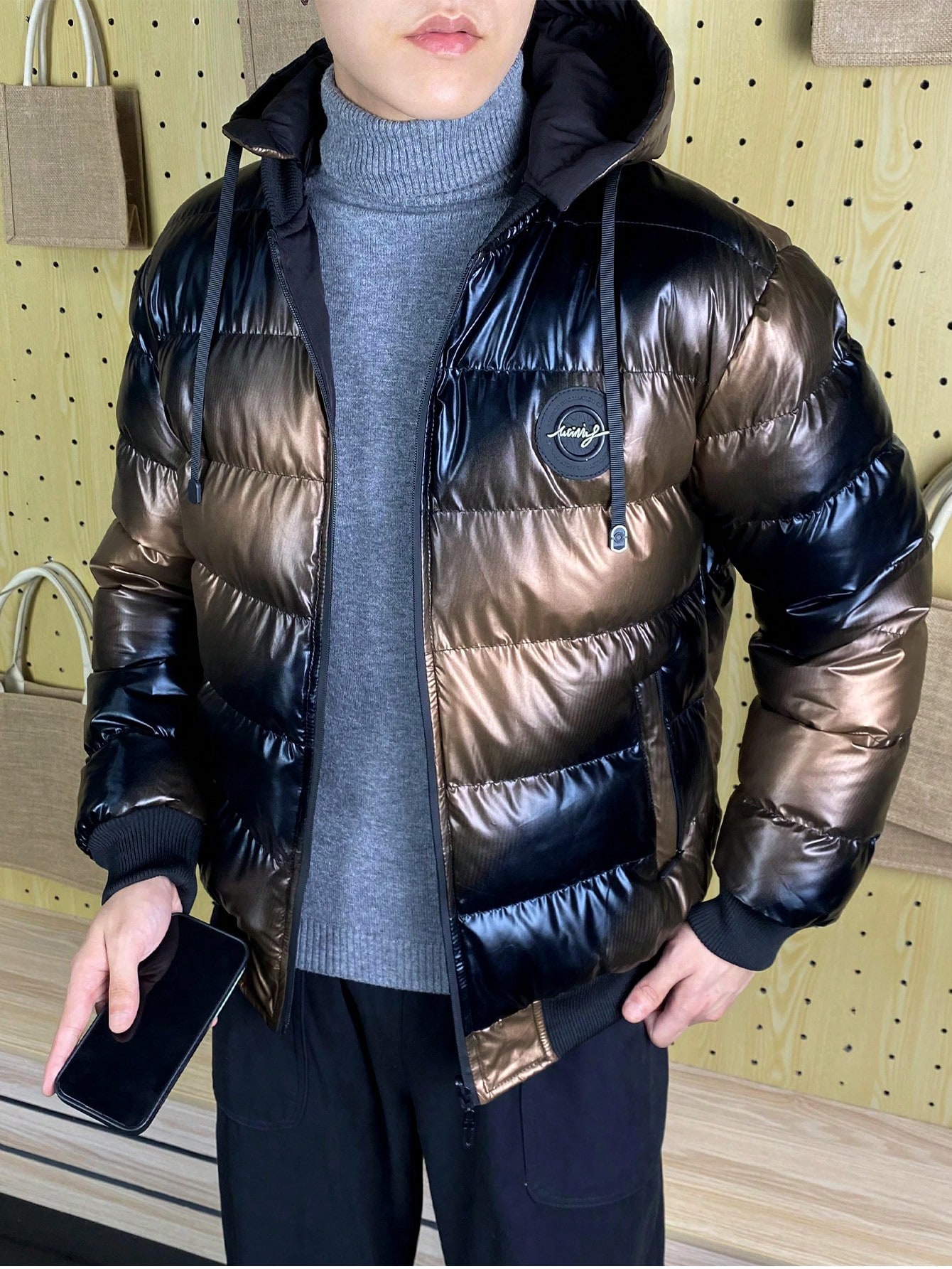 Manfinity Hypemode Men Zip Up Drawstring Hooded Puffer Coat | SHEIN USA