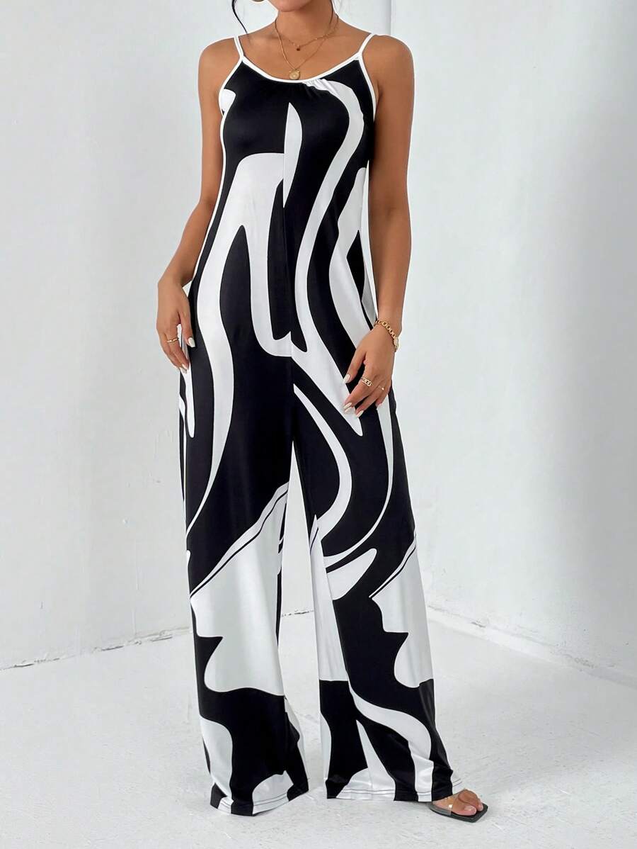SHEIN Essnce Mono de tirantes con estampado de dibujo | Moda de Mujer ...