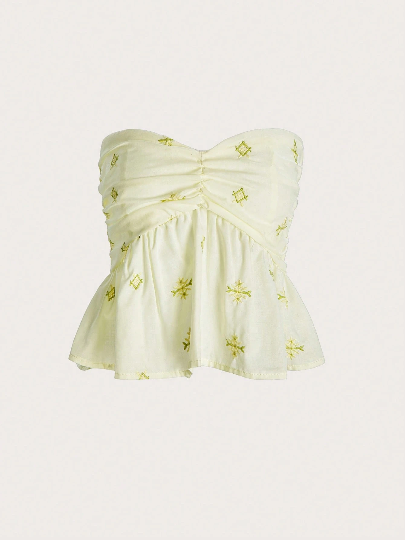 Shein Mod Floral Print Ruched Bust Tube Top Shein Usa
