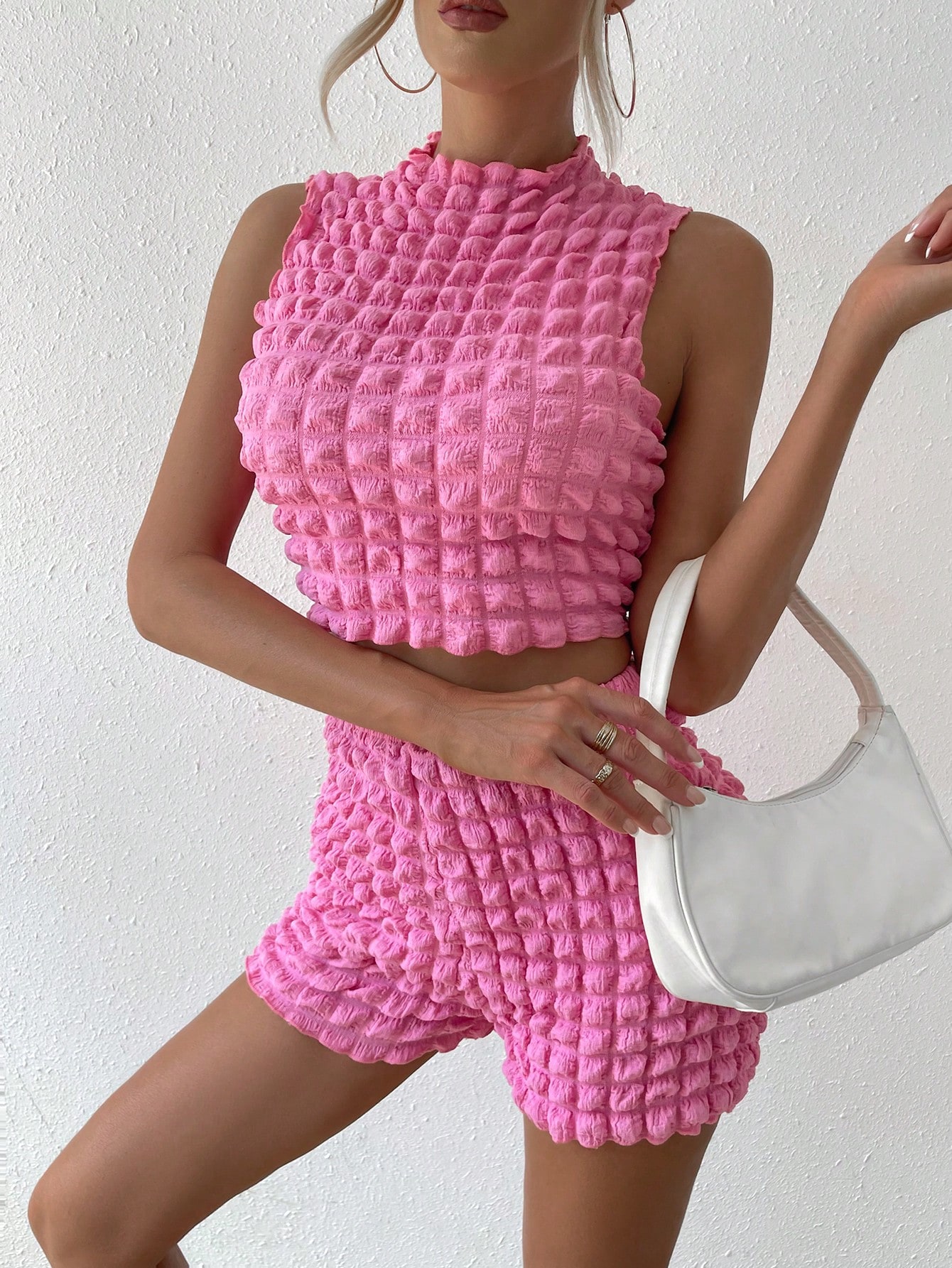 Shein Essnce Einfarbig Stehkragen Tank Top Mit And Shorts Mit Aktuelle