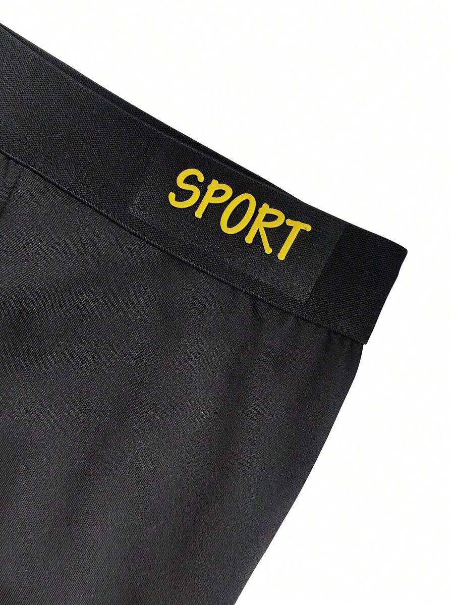 Manfinity Underwear&Sleepwear Basics Men 5pcs Letter Graphic Square Leg ...