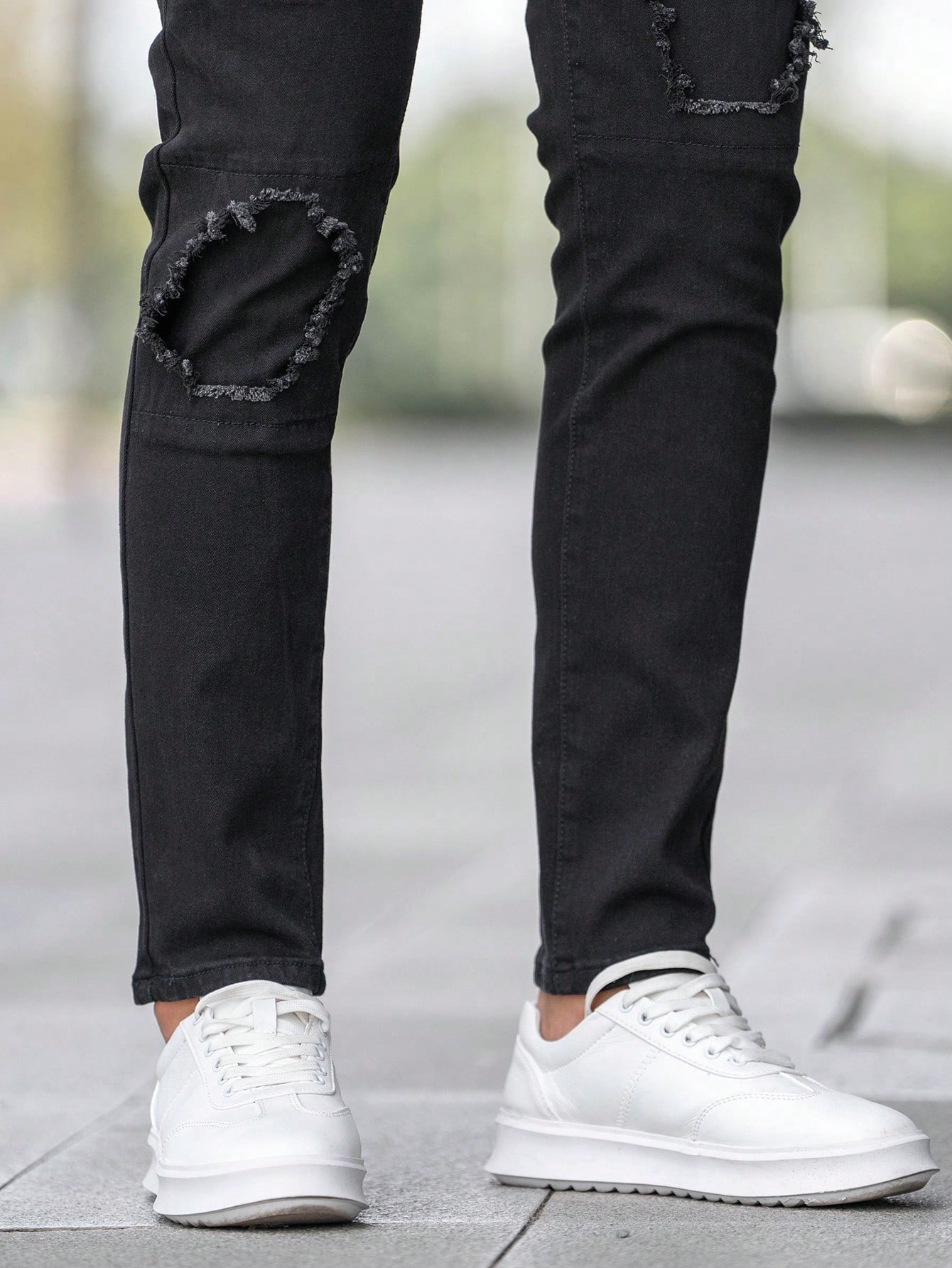 Manfinity LEGND Men Ripped Frayed Skinny Jeans | SHEIN USA