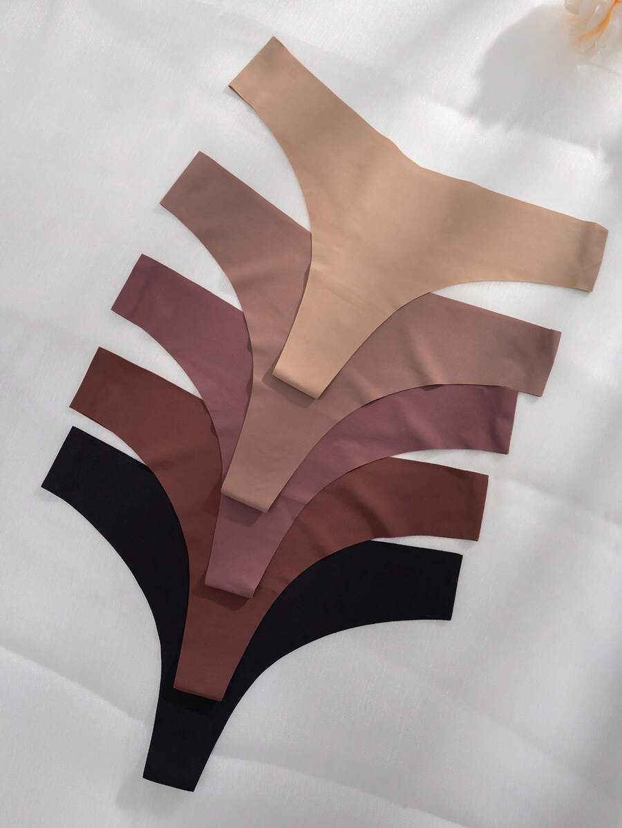 5packs Plain Simple Solid Sexy Thongs | SHEIN USA