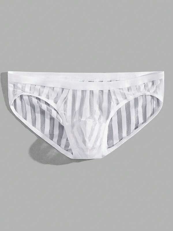 Men Striped Mesh Brief | SHEIN USA