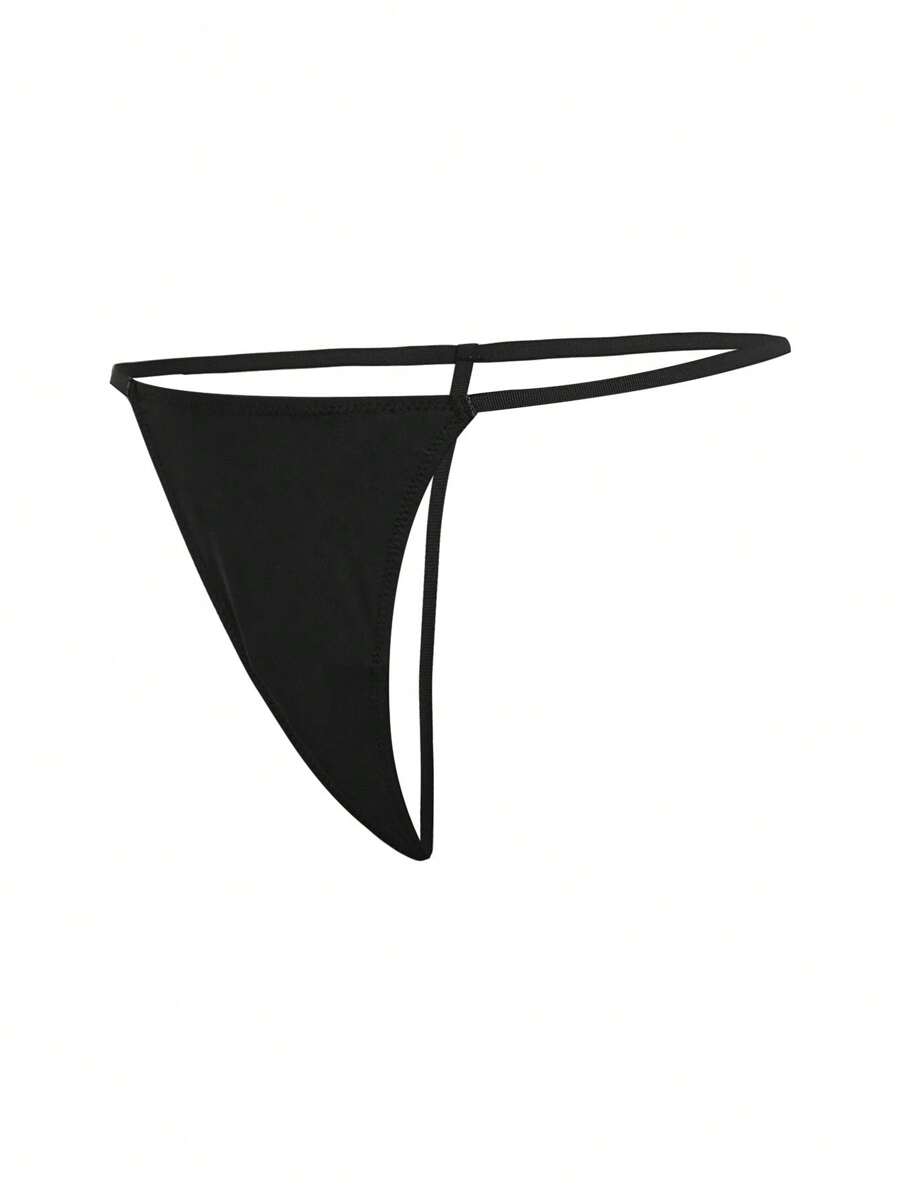 Shein Leisure Extrem Dehnbarer Und Glatter T String Tanga Mit Tiefem