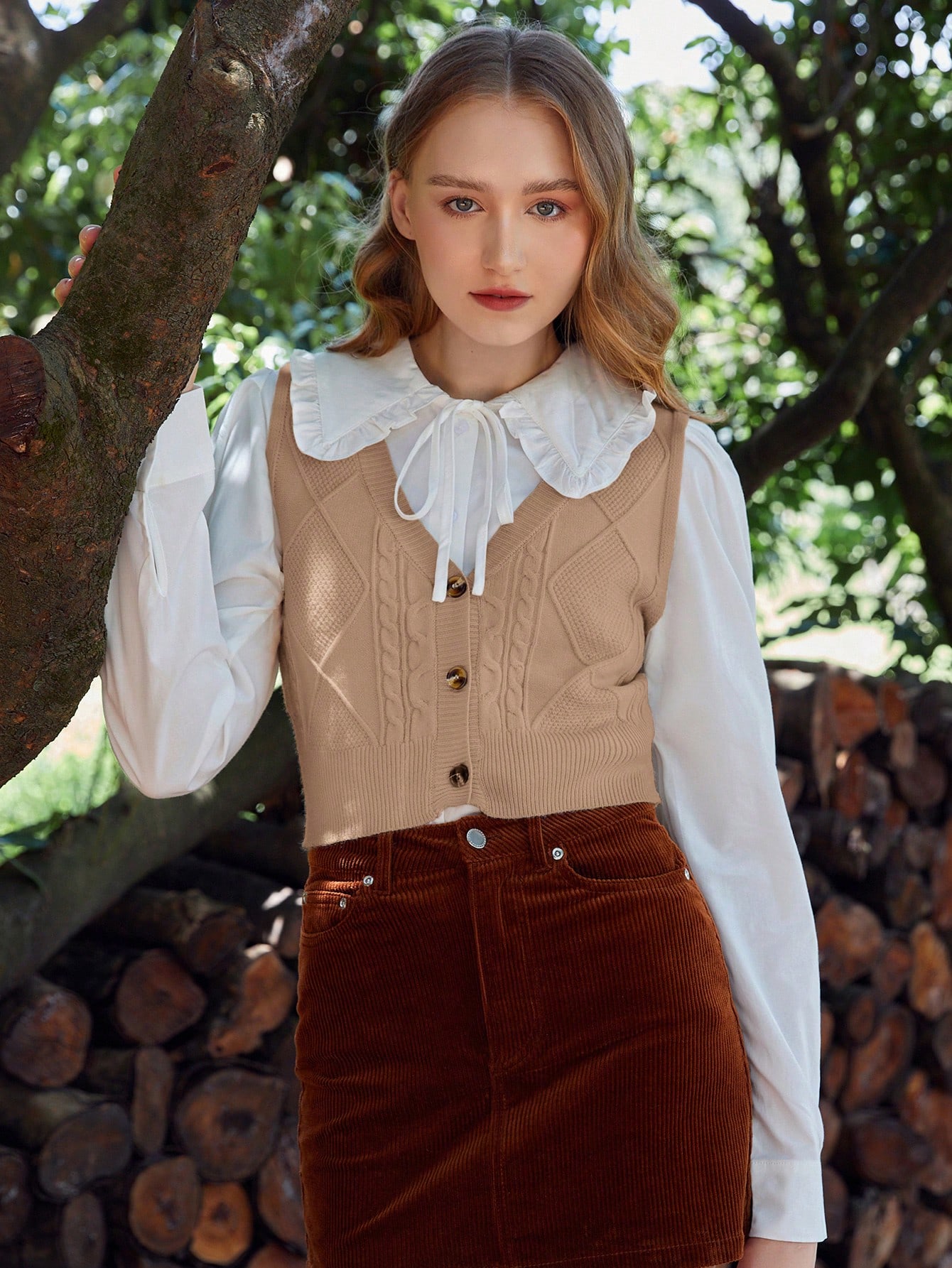 SHEIN MOD Solid Button Front Sweater Vest | SHEIN USA