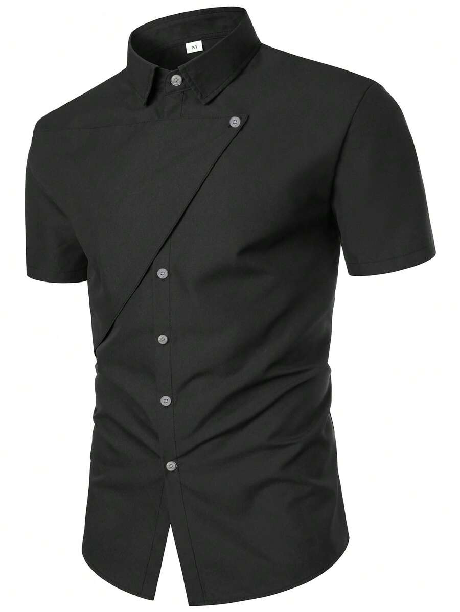 Men Solid Button Front Shirt | SHEIN USA