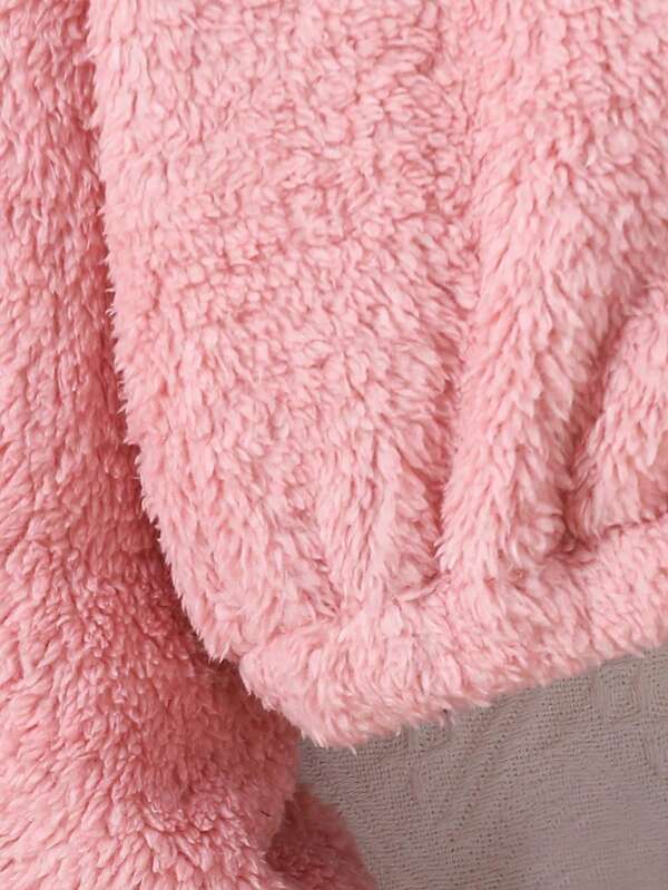 Tween Girl Zip Up Teddy Jacket | SHEIN USA