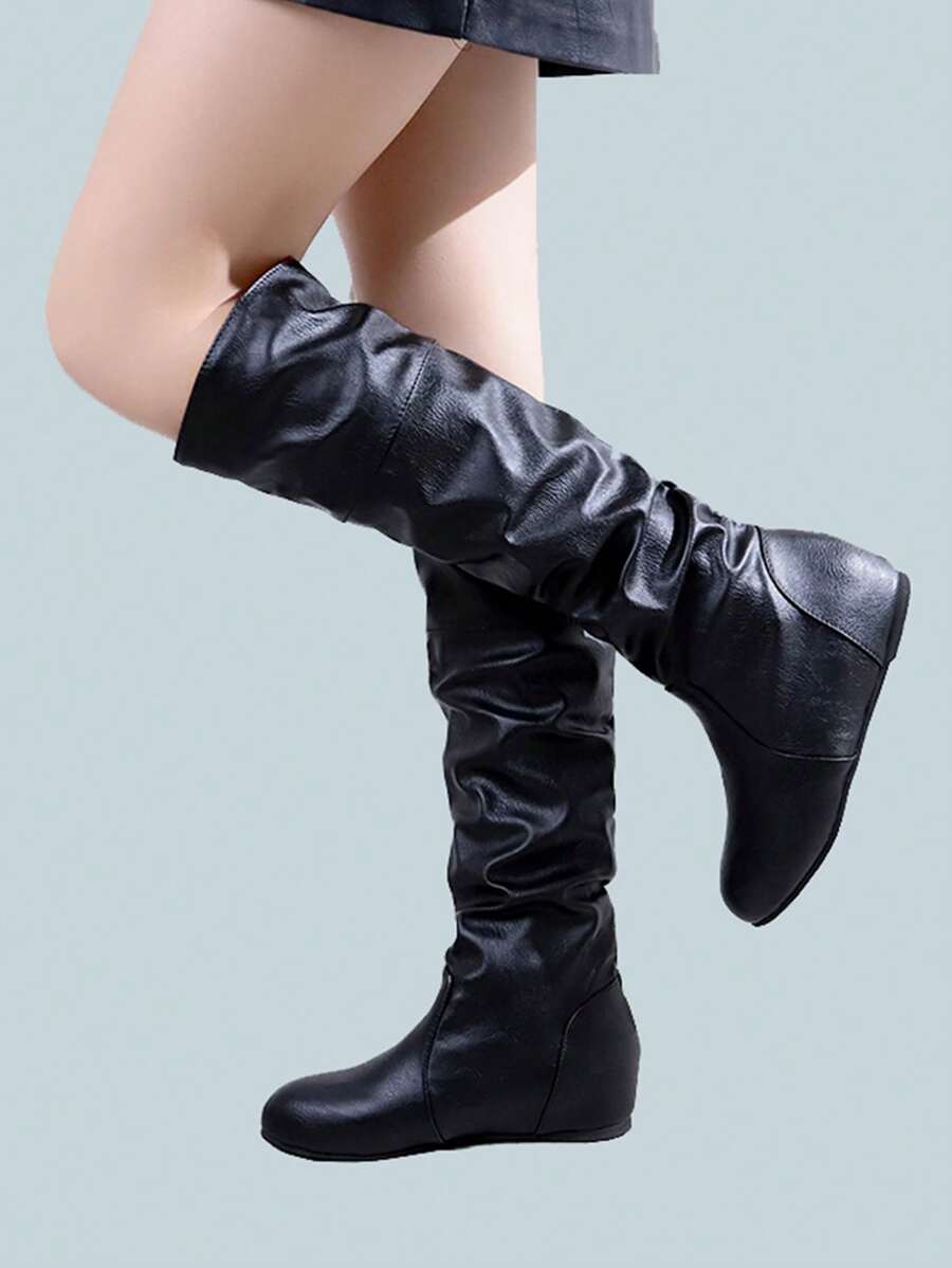 Simple Slip-on Casual Wedge Ankle Boots With Platform Sole For Women ...