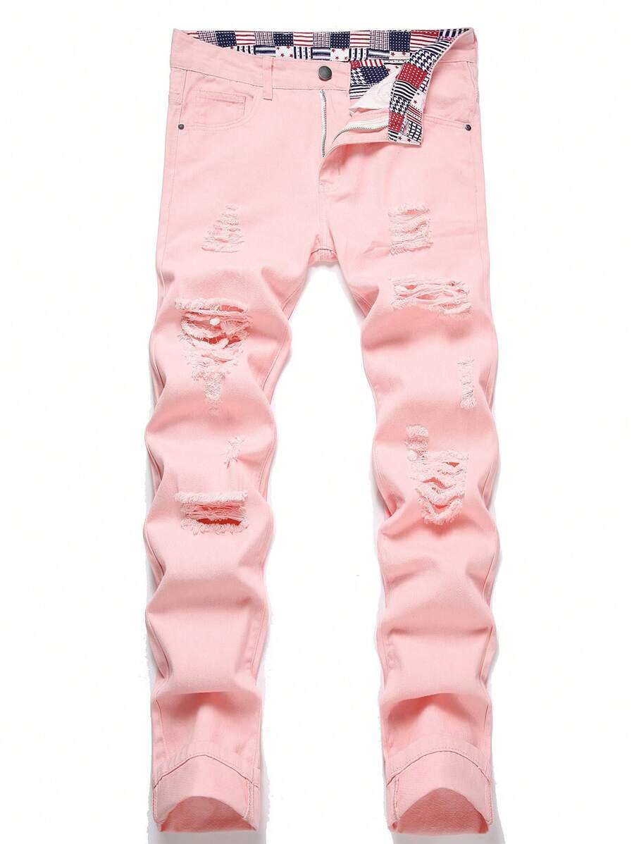 Men Ripped Frayed Skinny Jeans | SHEIN USA