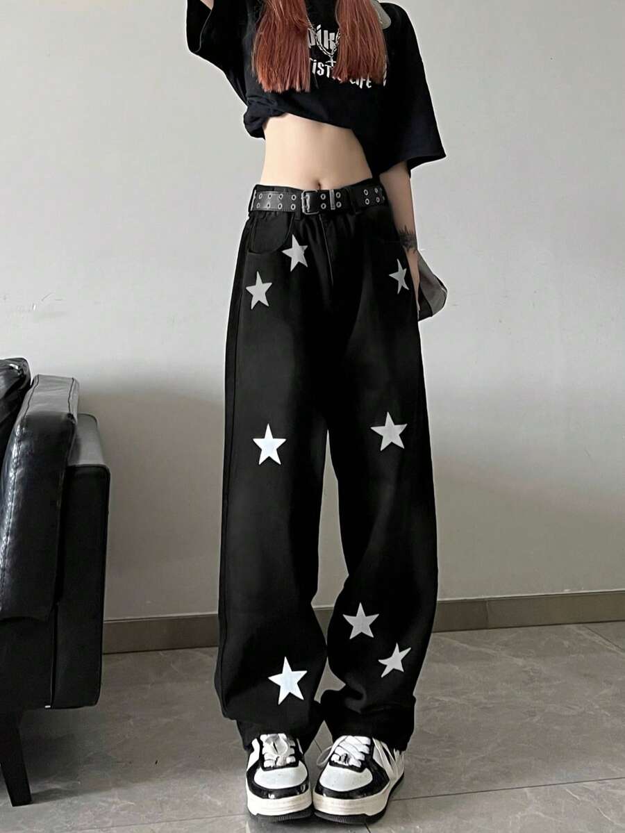Star Pattern Jeans | SHEIN USA