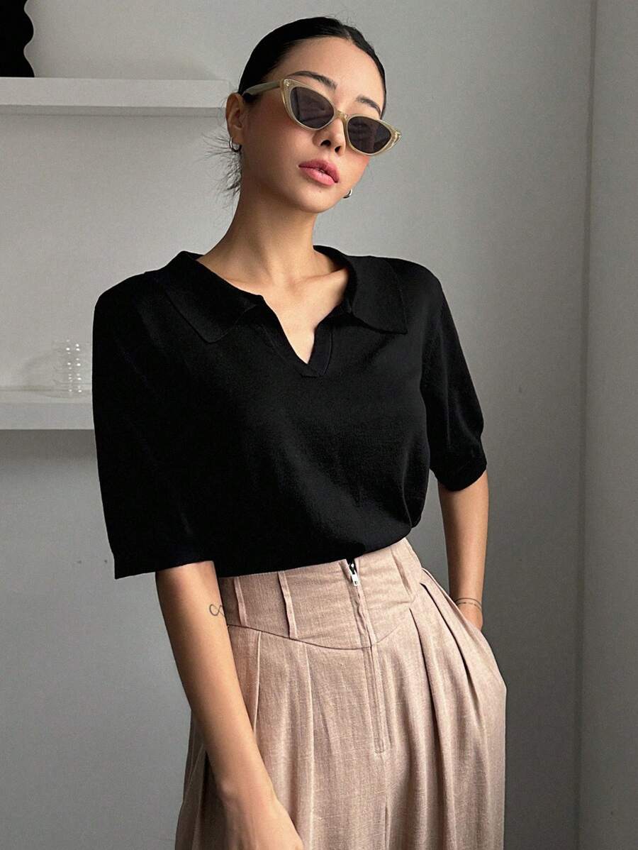 DAZY Solid Knit Top,Fall Clothes | SHEIN USA