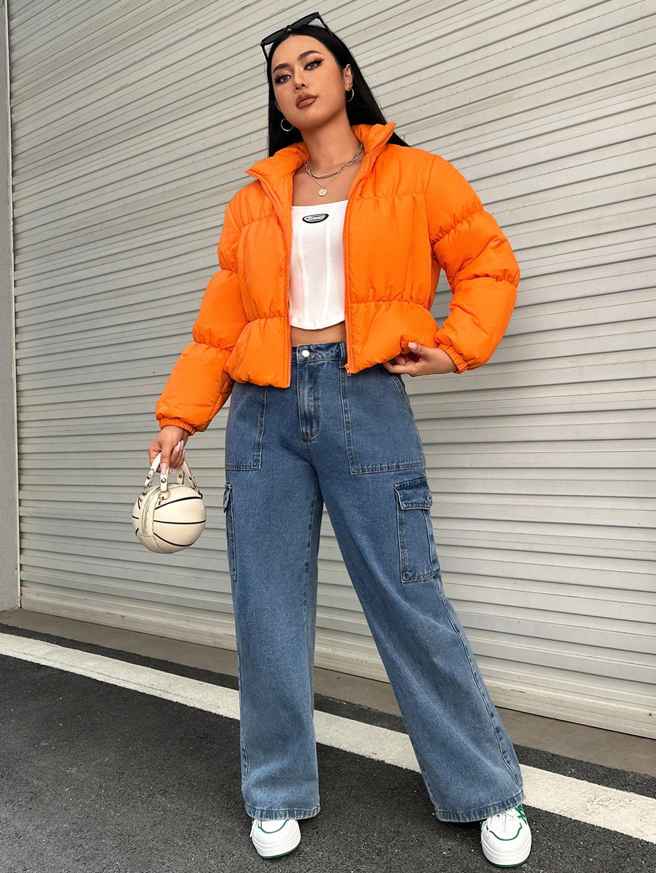 SHEIN Coolane Plus Zip Up Puffer Coat | SHEIN USA