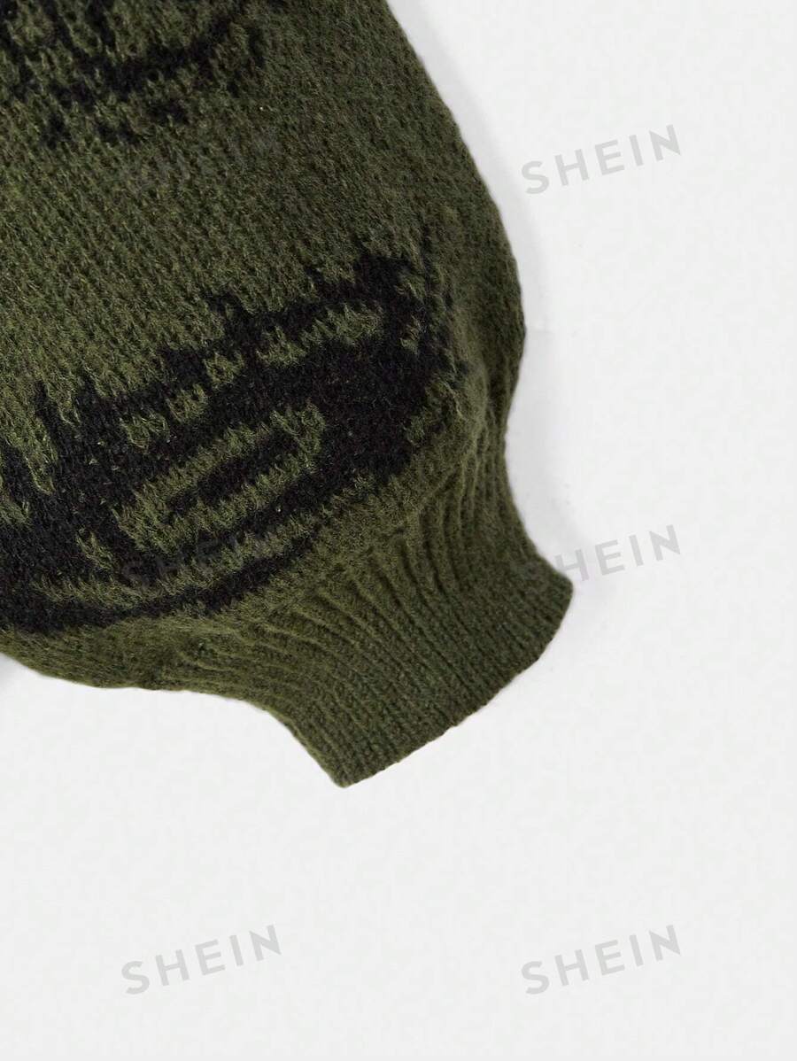 ROMWE Grunge Punk Eye Pattern Drop Shoulder Sweater | SHEIN UK