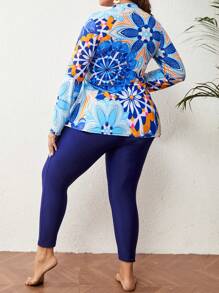 SHEIN Swim Curve Rash guard de Body completo con cuello alto y ...